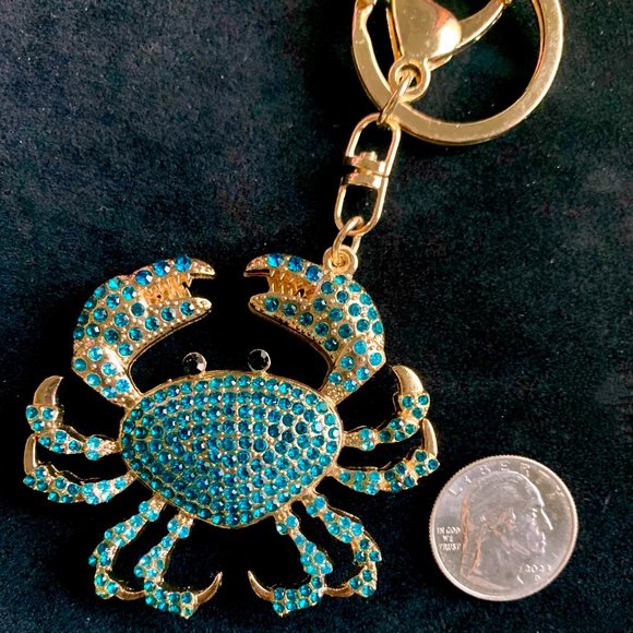 Accessories | 5l Rhinestone Crab Ocean Beach Sea Life Bag Charm Lobster ...